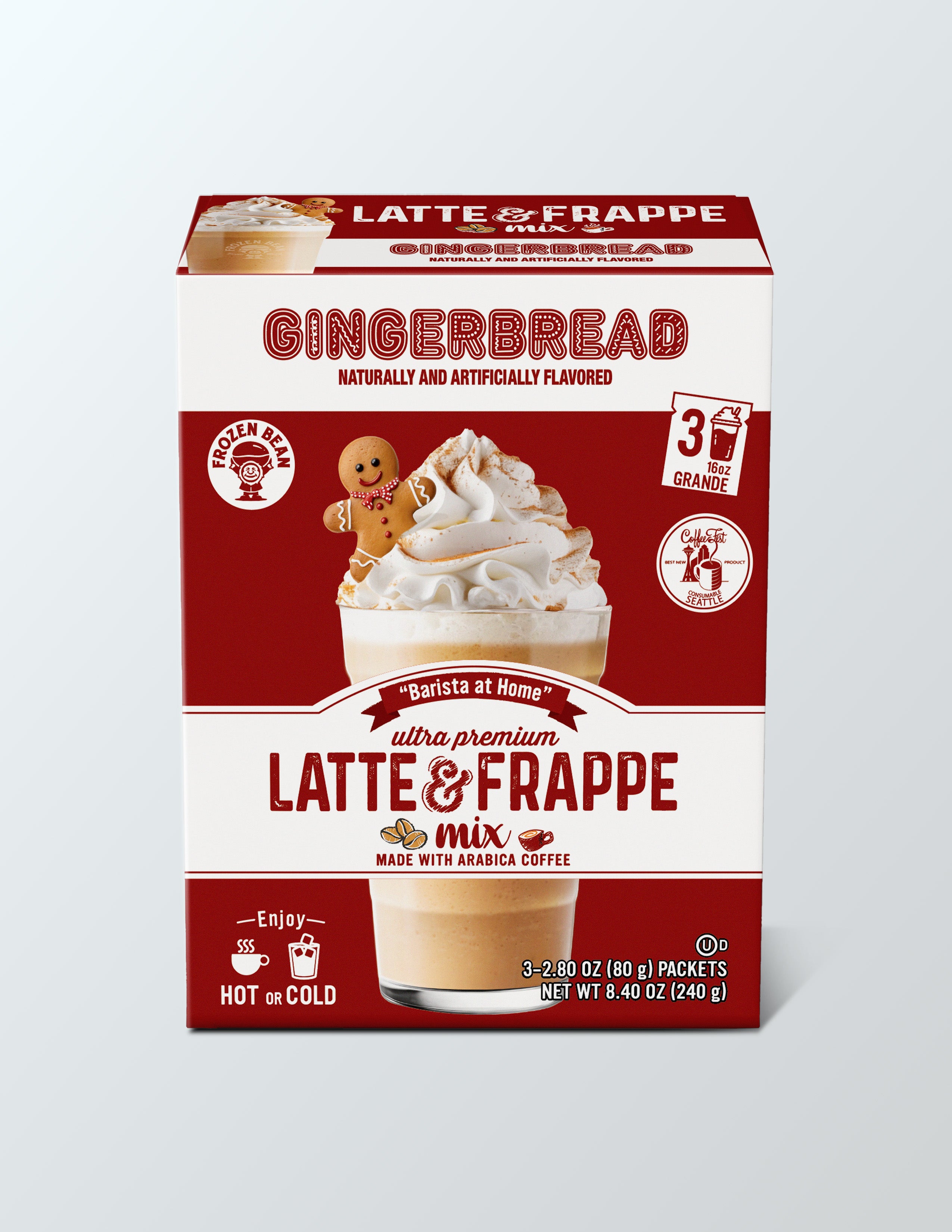 Gingerbread Latte Mix – 3 Instant Stick Packs – TheFrozenBean